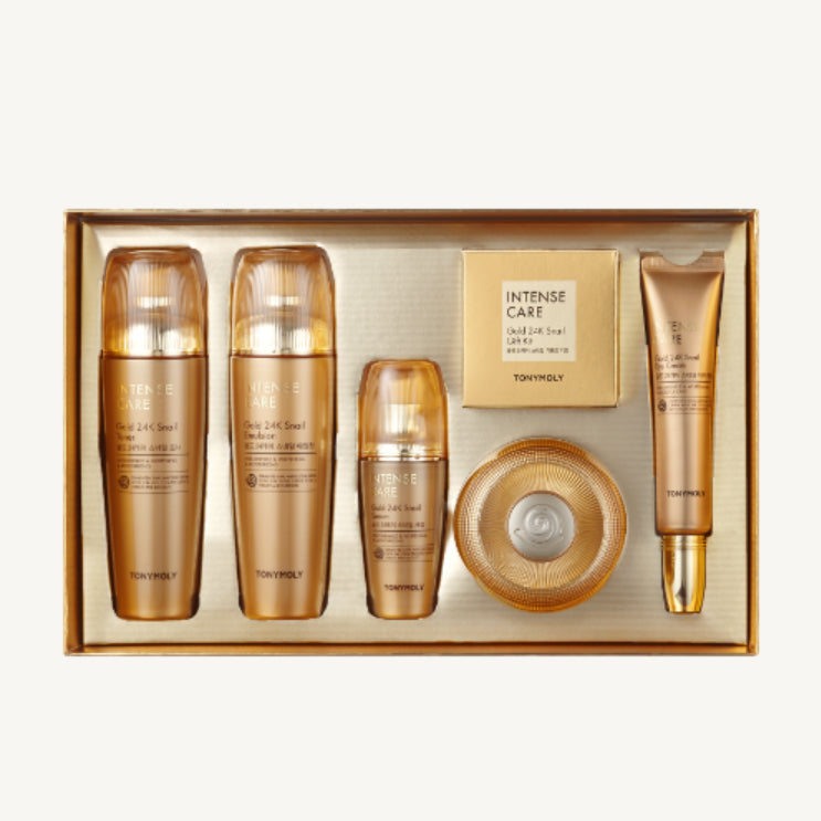 INTENSE CARE Gold 24K SNAIL SKINCARE 5 Piece SET – TONYMOLY Canada
